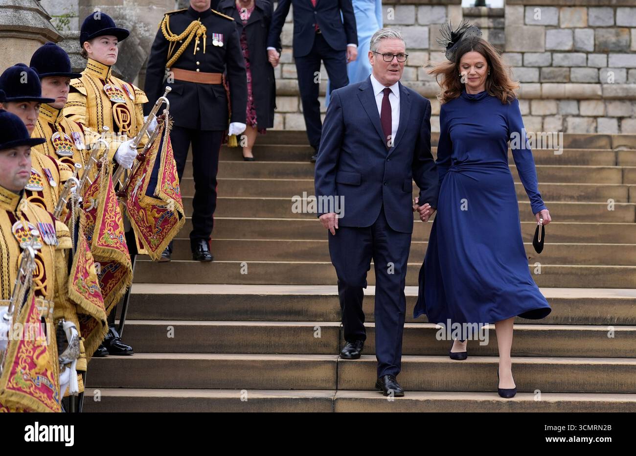 Prime Minister Sir Keir Starmer and Lady Victoria Starmer arrive for ...