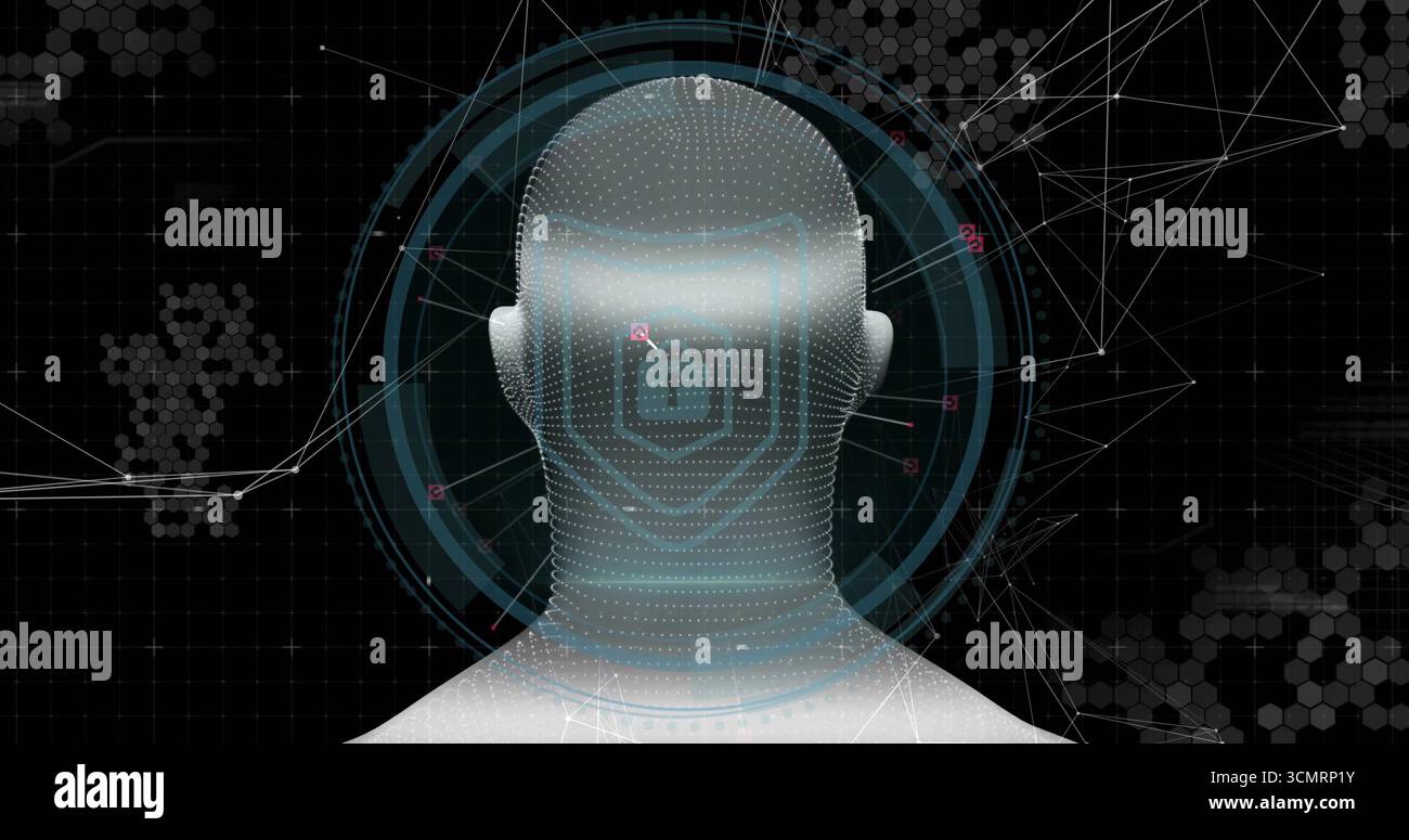 3d head silhouette rotating hi-res stock photography and images - Alamy