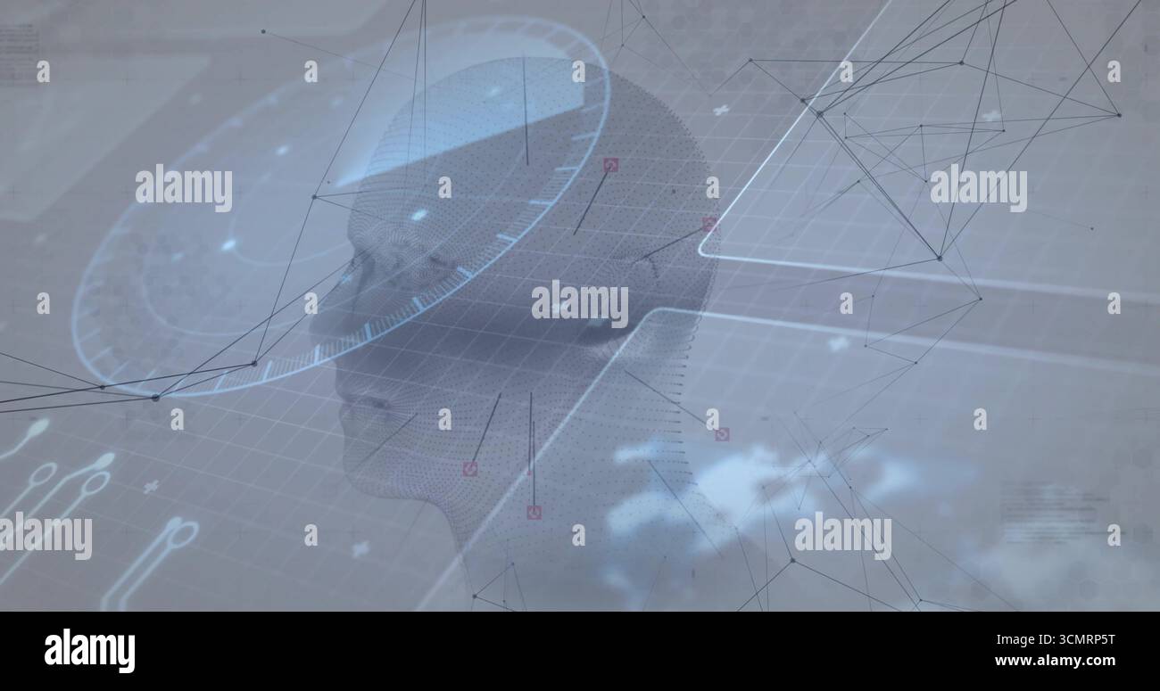 Rotating 3d wireframe human hi-res stock photography and images - Alamy