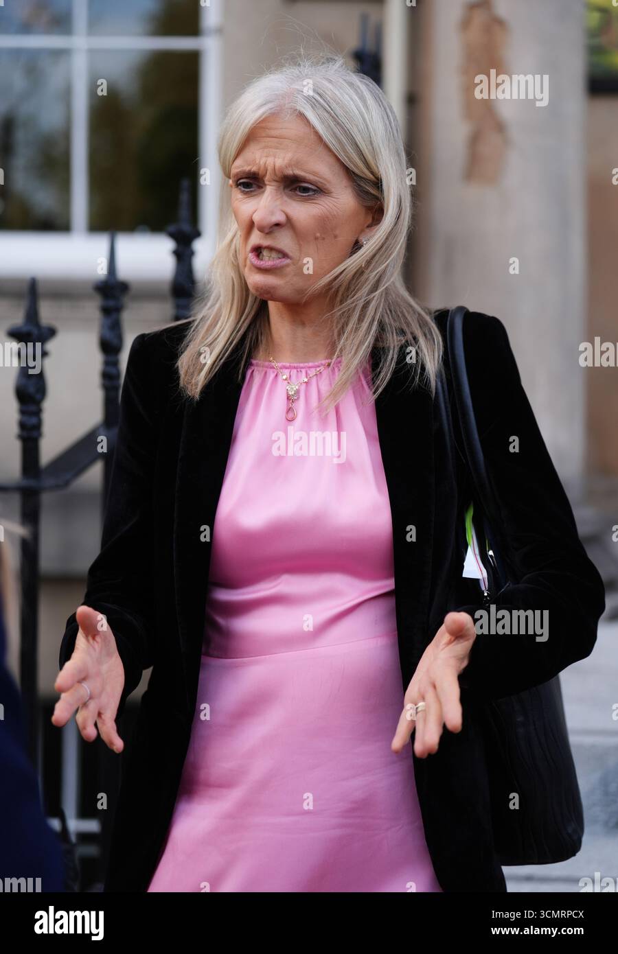Solicitor General Ruth Charteris KC speaks to the media after meeting ...