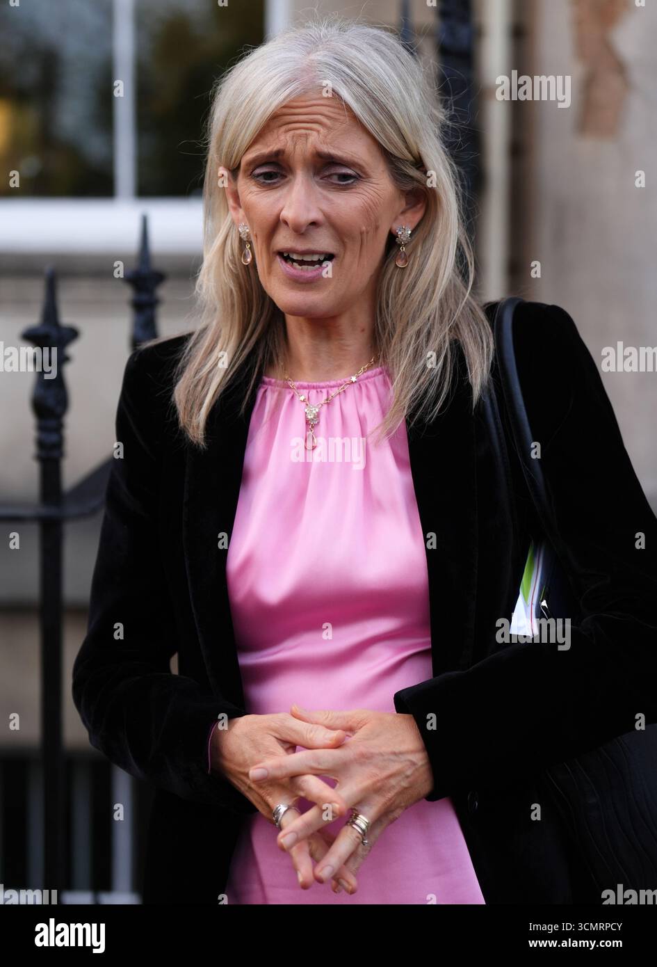 Solicitor General Ruth Charteris KC speaks to the media after meeting ...