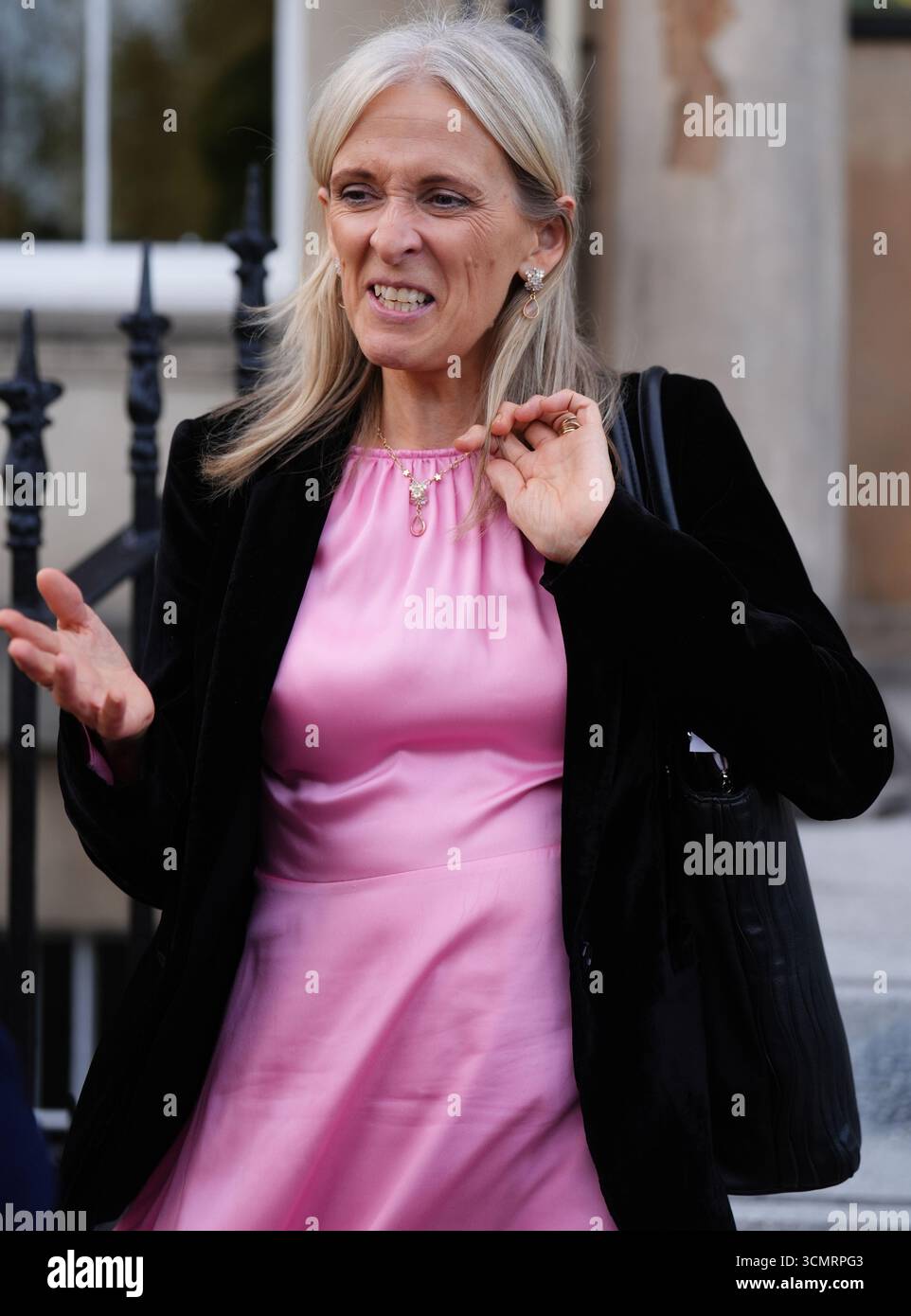 Solicitor General Ruth Charteris KC speaks to the media after meeting ...