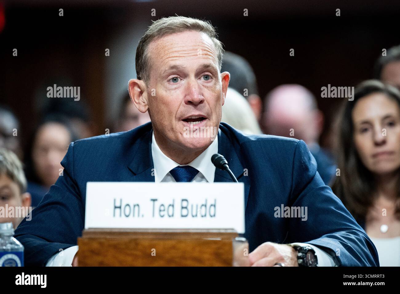 U.S. Senator Ted Budd (R-NC) speaking at a hearing of the Senate ...