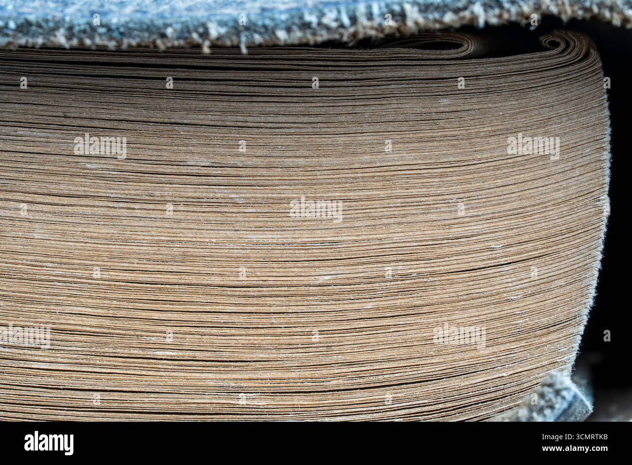 Many rough notebook pages, close up. Vintage paper texture background ...