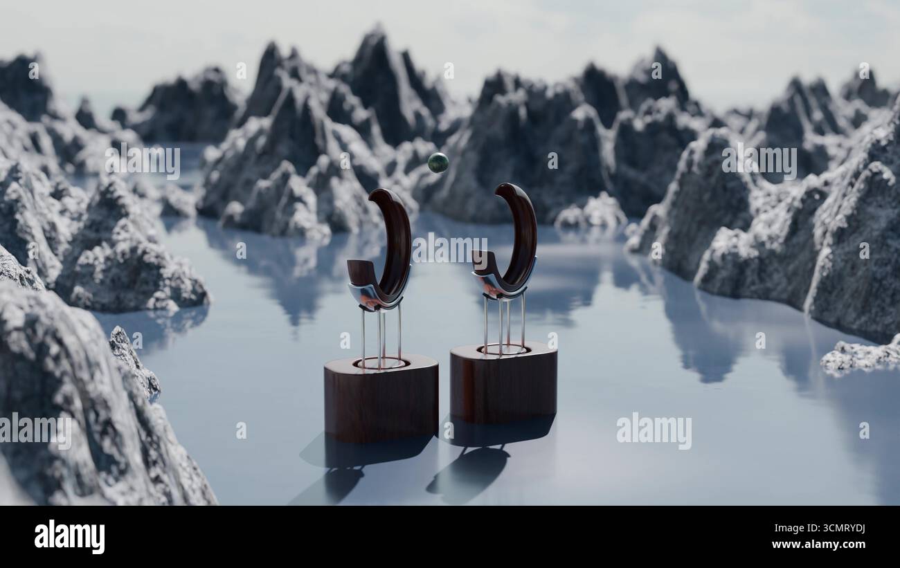 Satisfying loop on sea 3D animation Stock Photo - Alamy