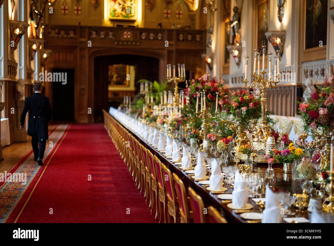 EMBARGOED TO 2000 WEDNESDAY SEPTEMBER 17 A view of the banquet table in ...