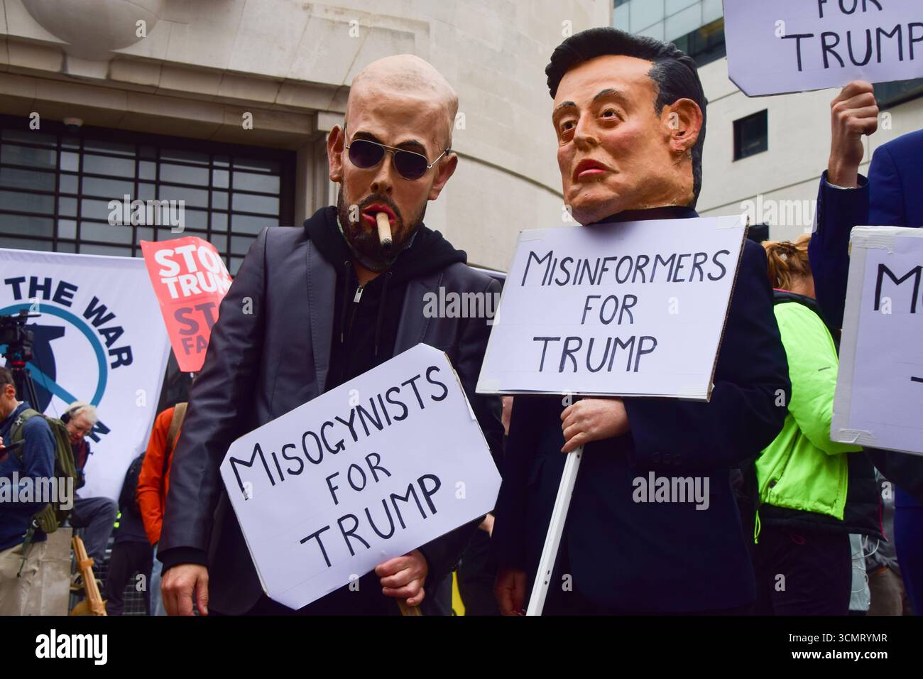 September 17, 2025, London, England, United Kingdom: Protesters wearing ...