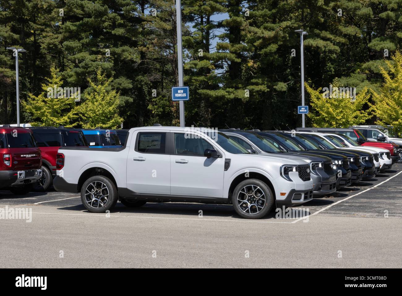 Indianapolis - September 14, 2025: Ford Maverick pickup display at a ...