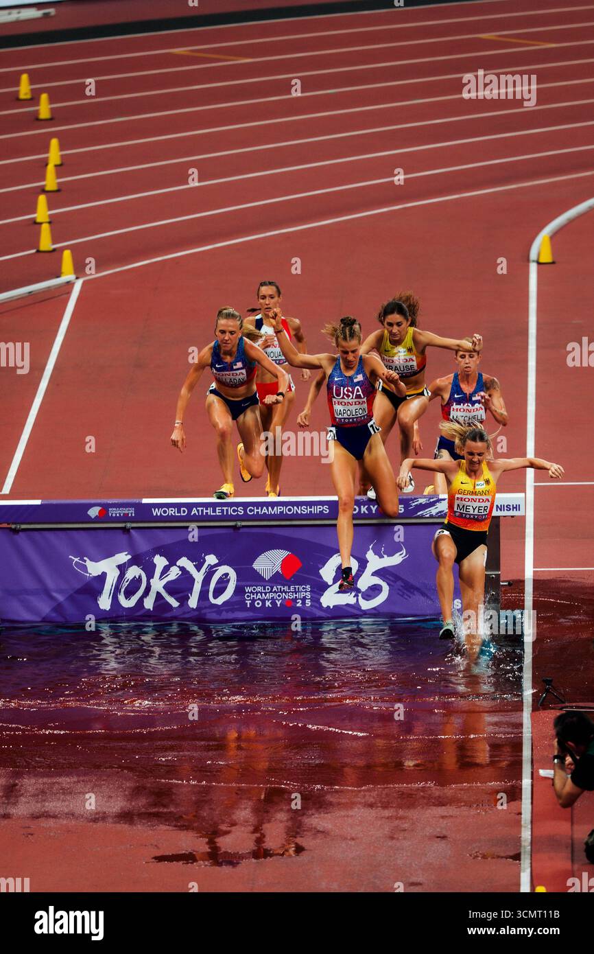 Lea Meyer (GER), Gesa Felicitas Krause (GER) during the World Athletics Championships on 17.09. ...