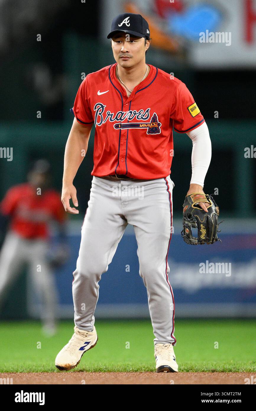 Atlanta Braves shortstop Ha-Seong Kim (9) in action during the second ...