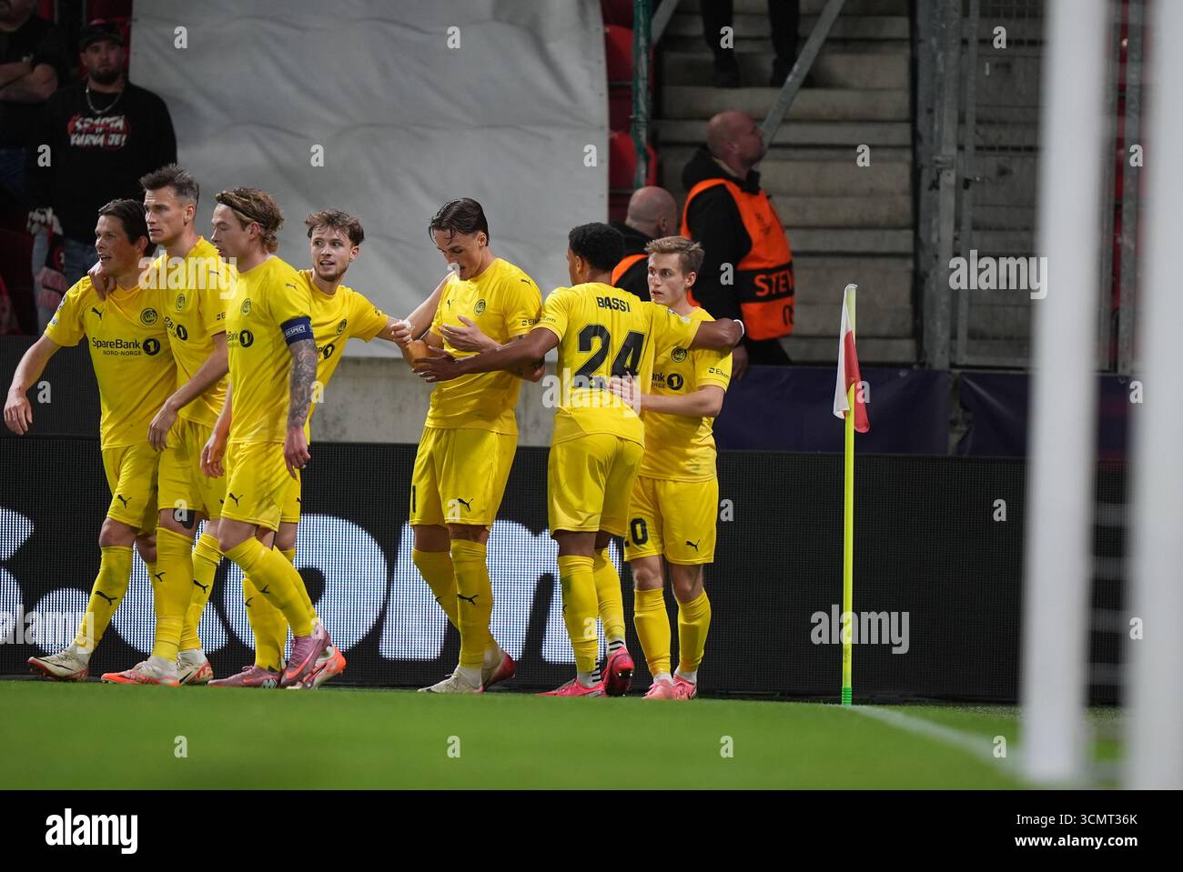 Prague, Czech Republic 20250917. Bodø/Glimt's Sondre Brunstad Fet ...
