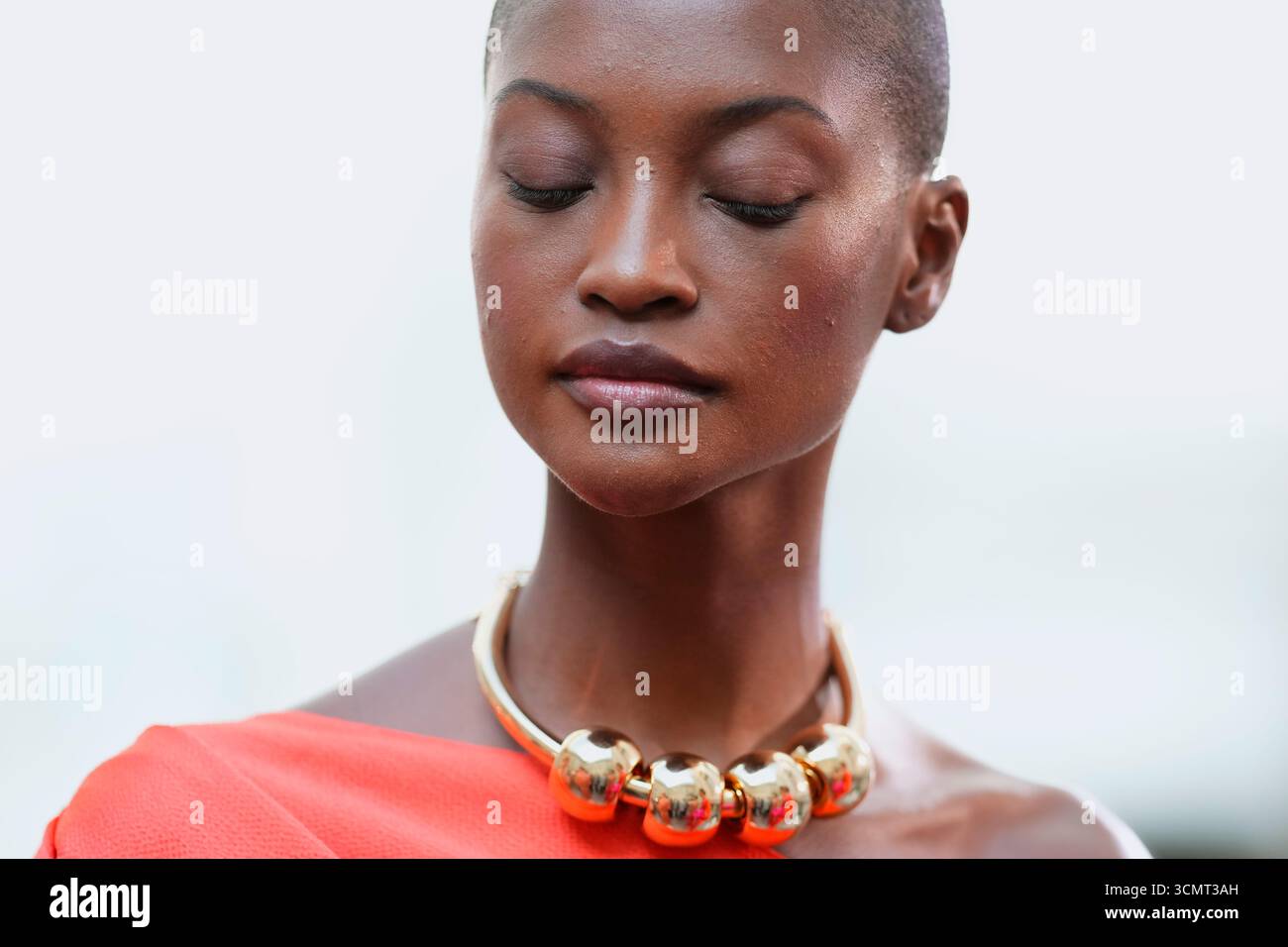 A model wears a design by Silvia Tcherassi backstage before the brand's ...