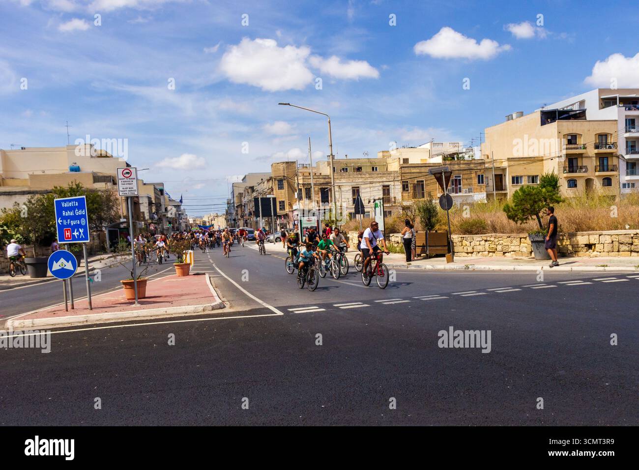 Zabbar, Malta - September 14th, 2025 Bicycle section of the Motorcycle ...