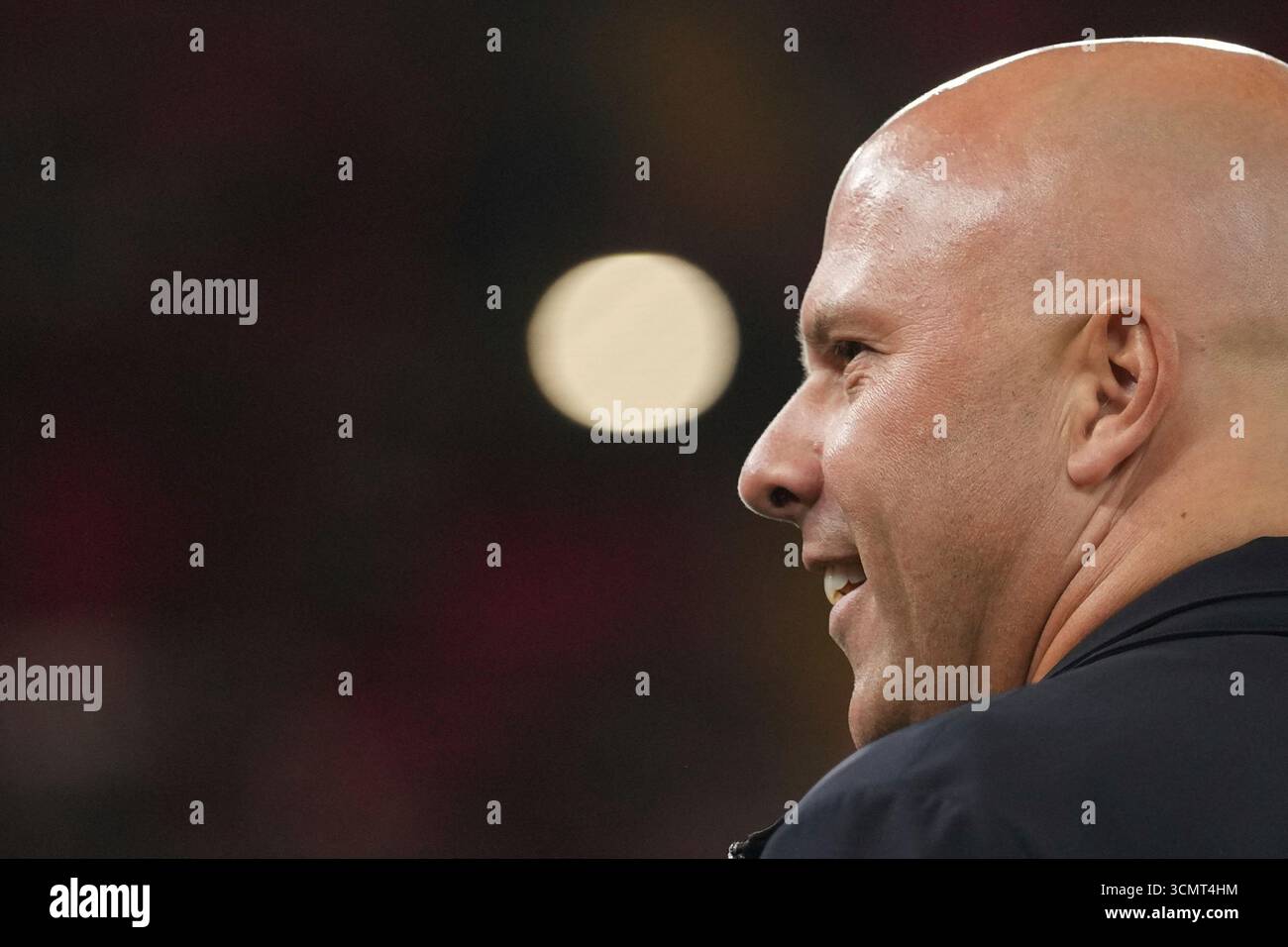 Liverpool's manager Arne Slot smiles prior to the start of the ...