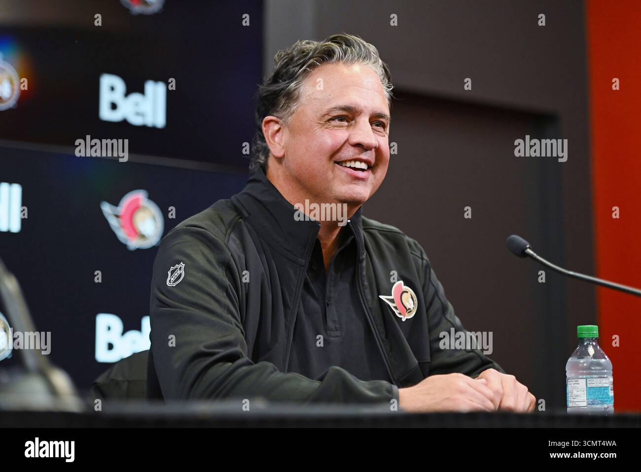 Ottawa Senators head coach Travis Green speaks to reporters ahead of ...