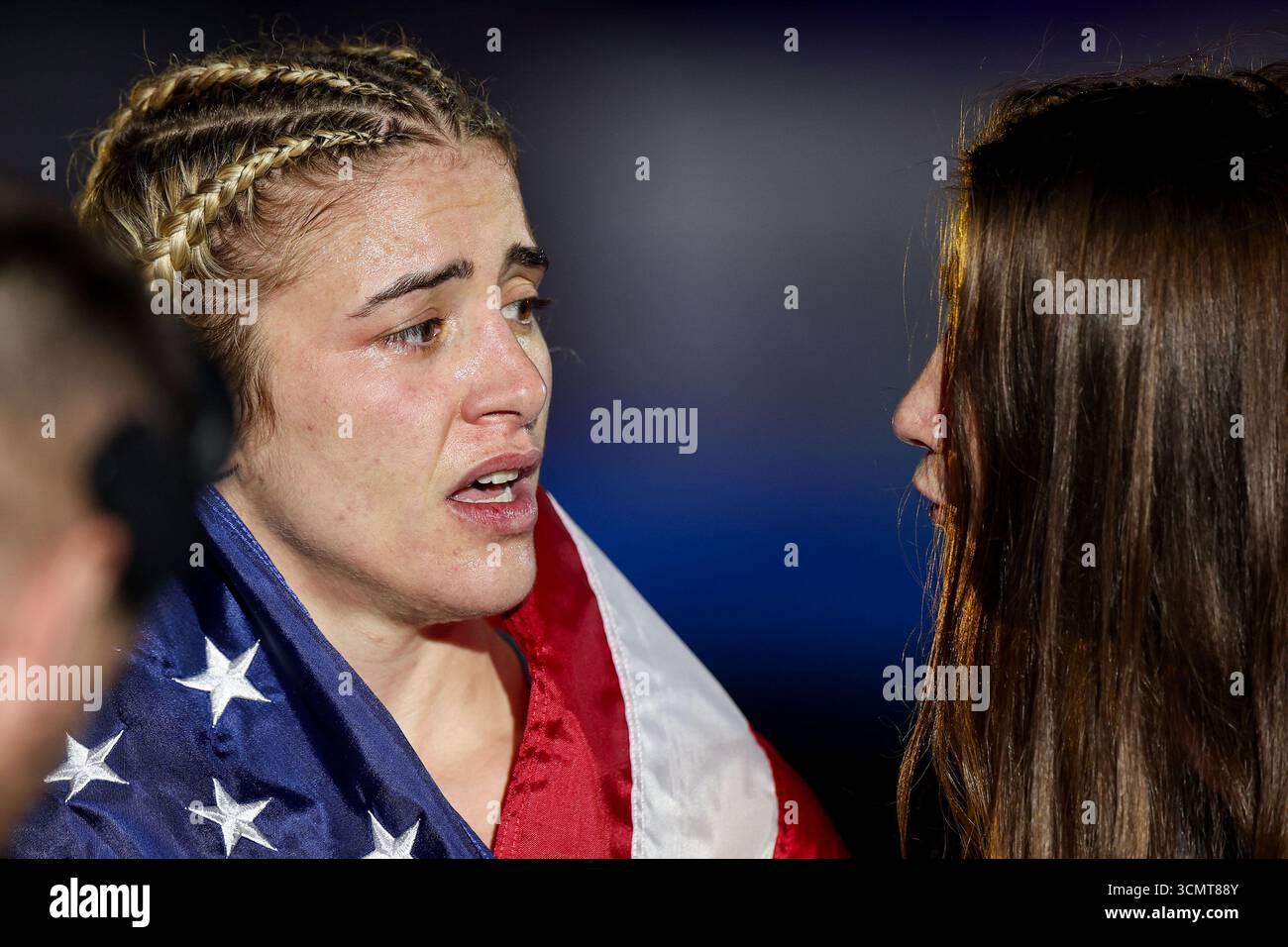 ZAGREB, CROATIA - SEPTEMBER 17: Helen Louise Maroulis of USA (red) wins ...