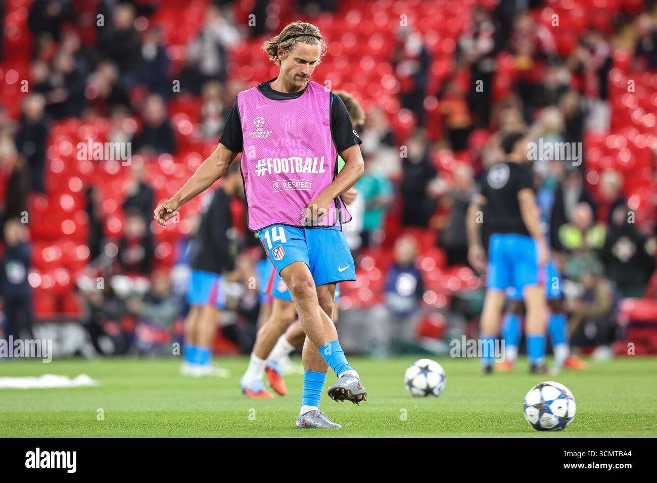 Marcos Llorente of Atletico Madrid in the pregame warmup session during ...