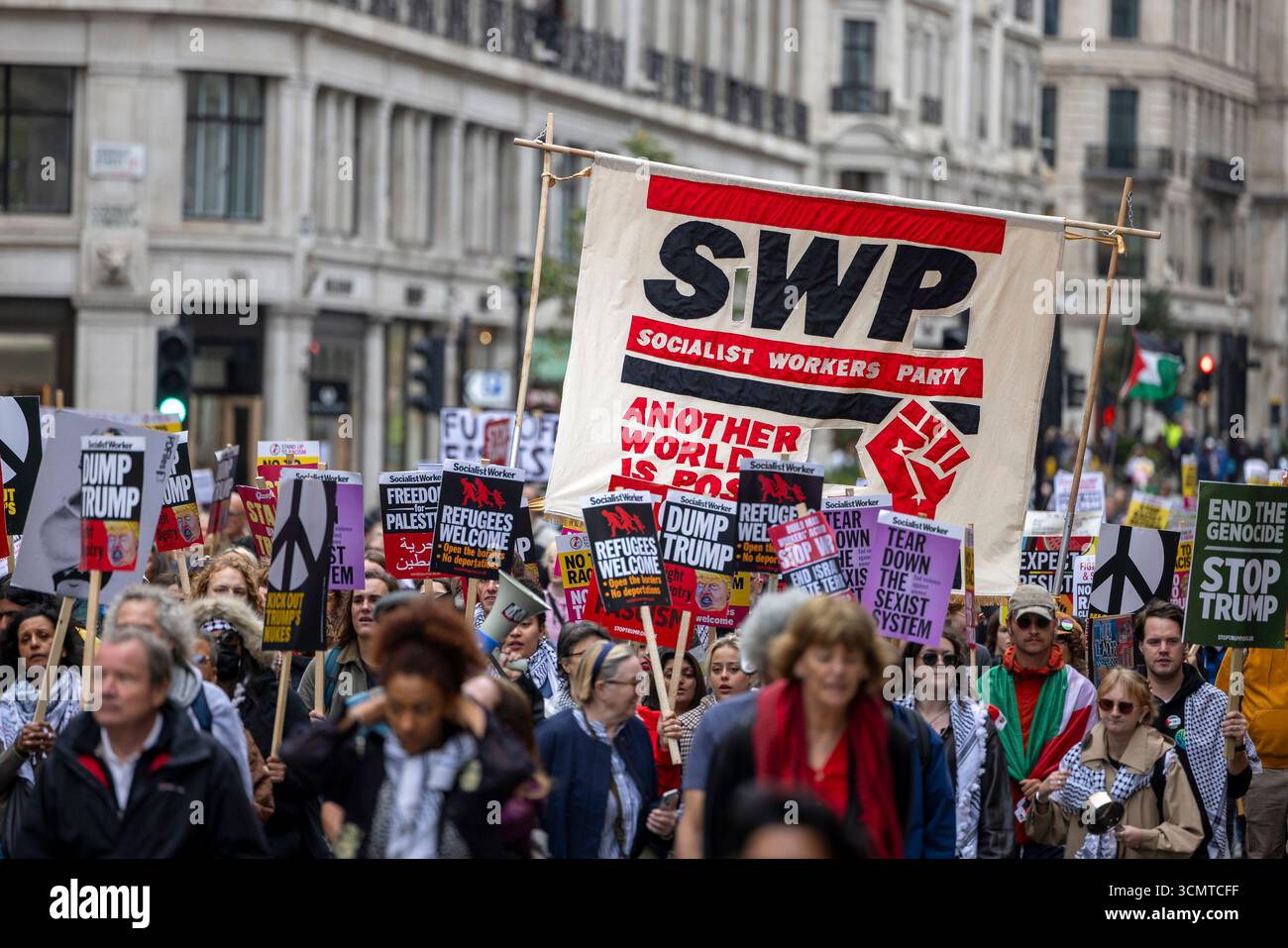 Central London, 17 September 2025 — Thousands gathered near the BBC ...
