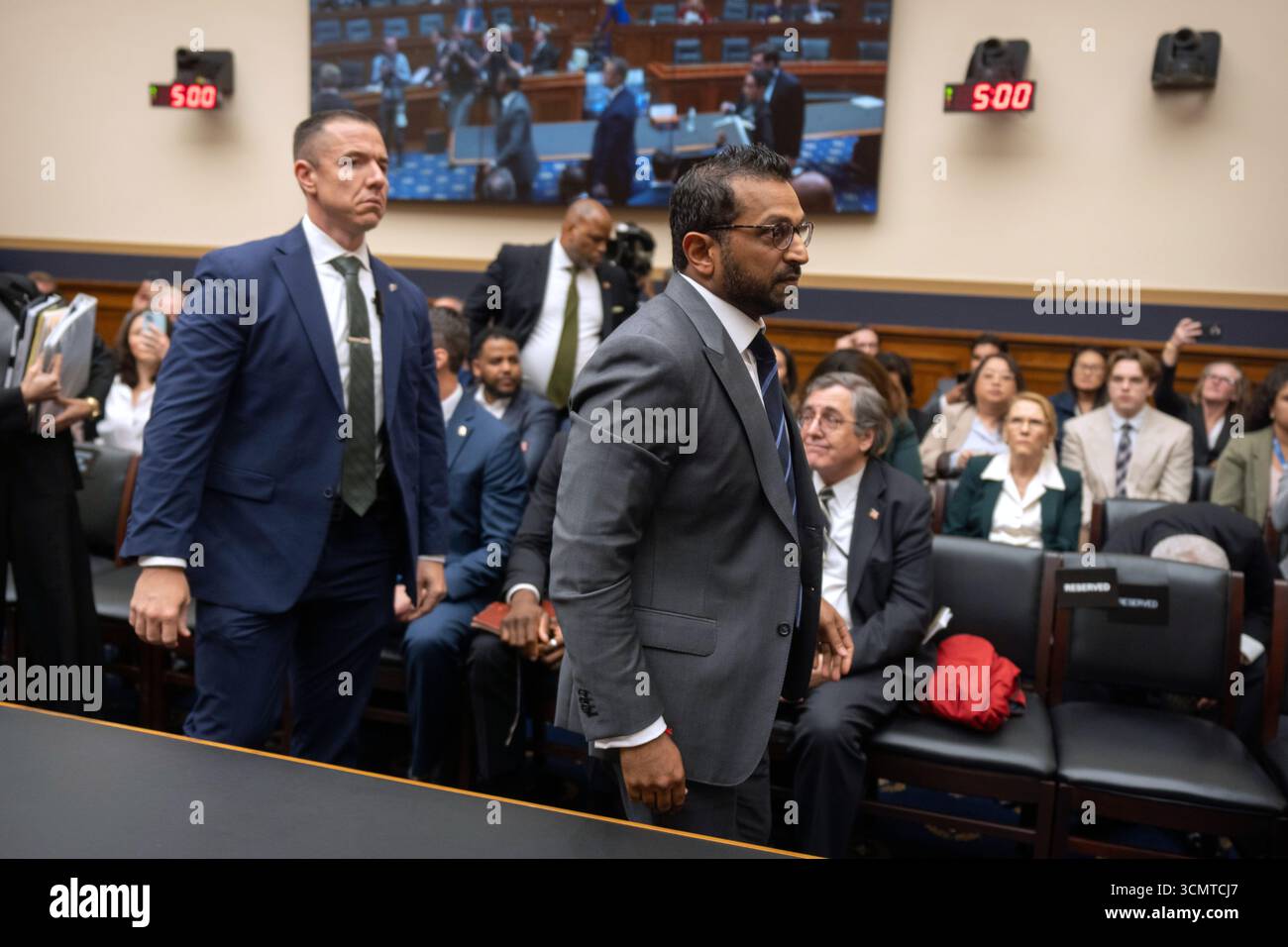 FBI Director Kash Patel leaves after a hearing of the House Judiciary ...
