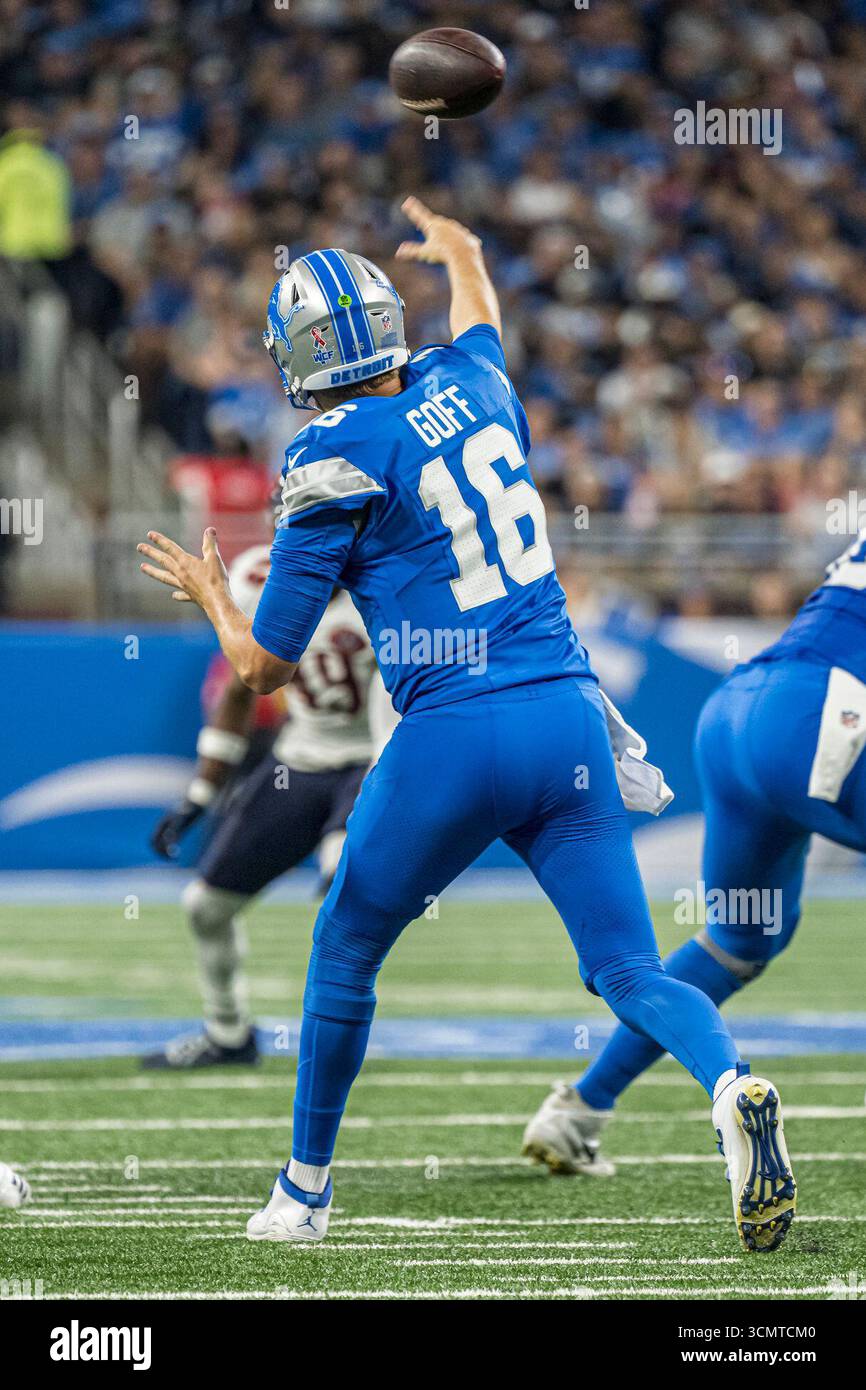 DETROIT, MI - SEPTEMBER 14: Detroit Lions Quarterback Jared Goff (16 ...