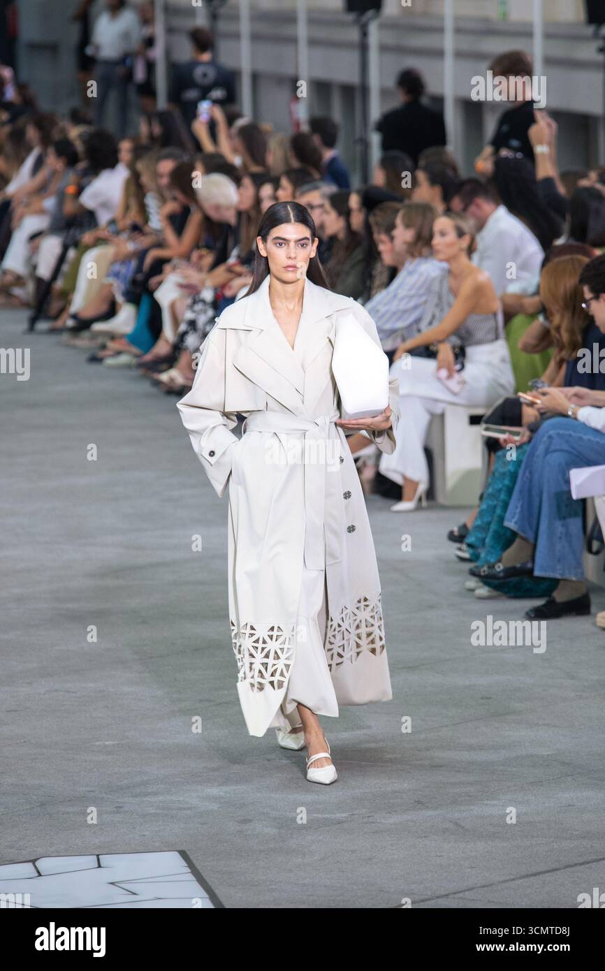 September 17, 2025, Madrid, Madrid, Spain: A model walks the runway at ...