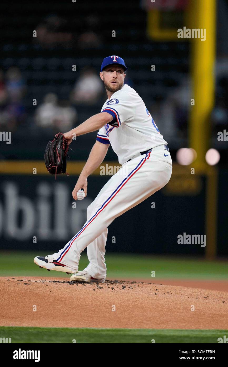 Texas Rangers starting pitcher Merrill Kelly works against the Arizona ...