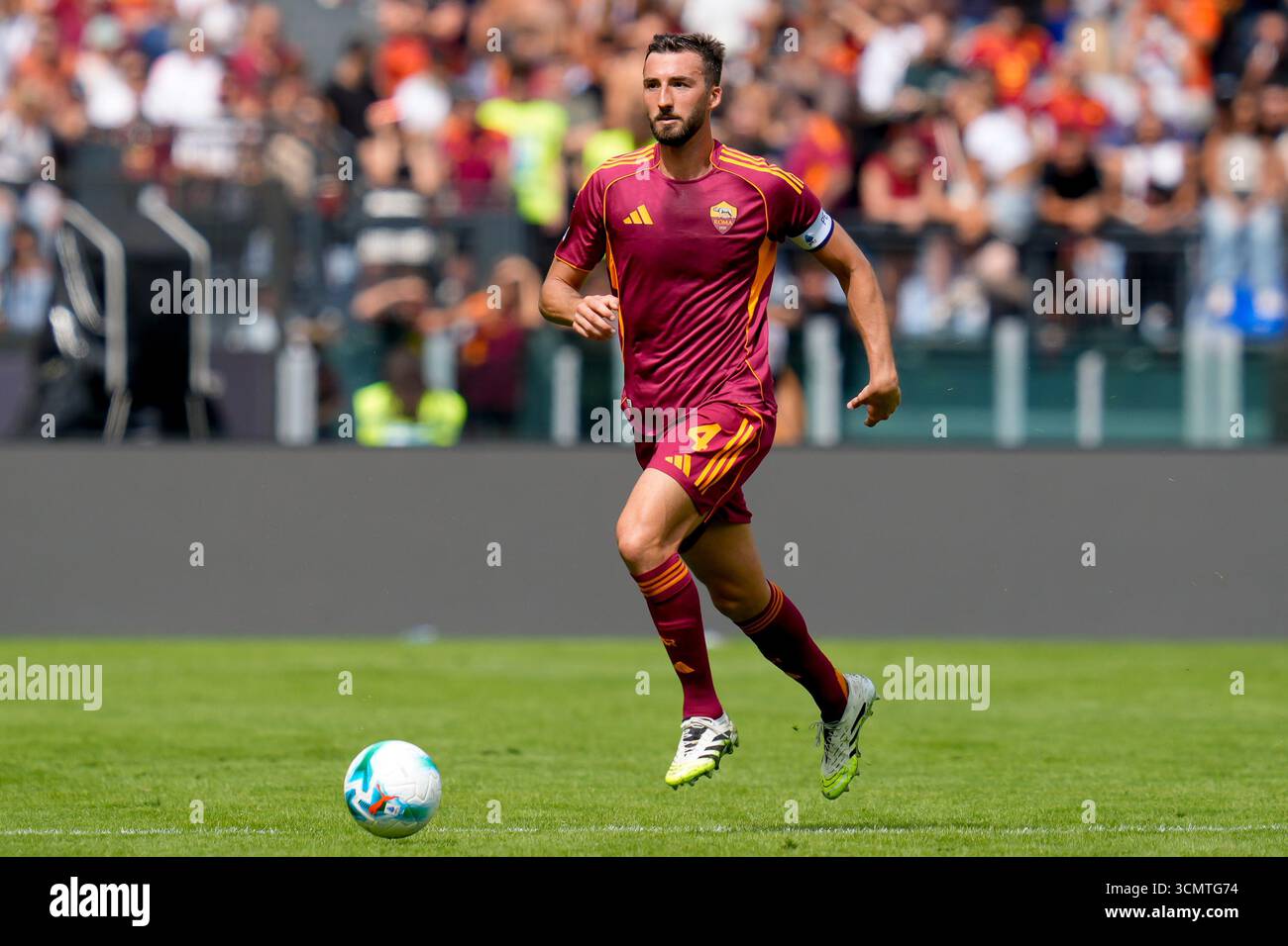 Bryan Cristante of AS Roma in action during the Serie A match between ...