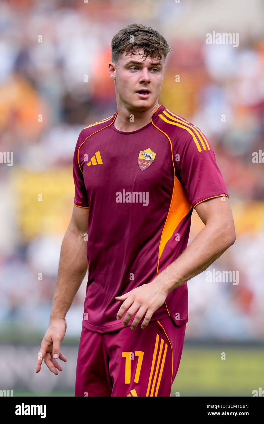 Evan Ferguson of AS Roma looks on during the Serie A match between AS ...