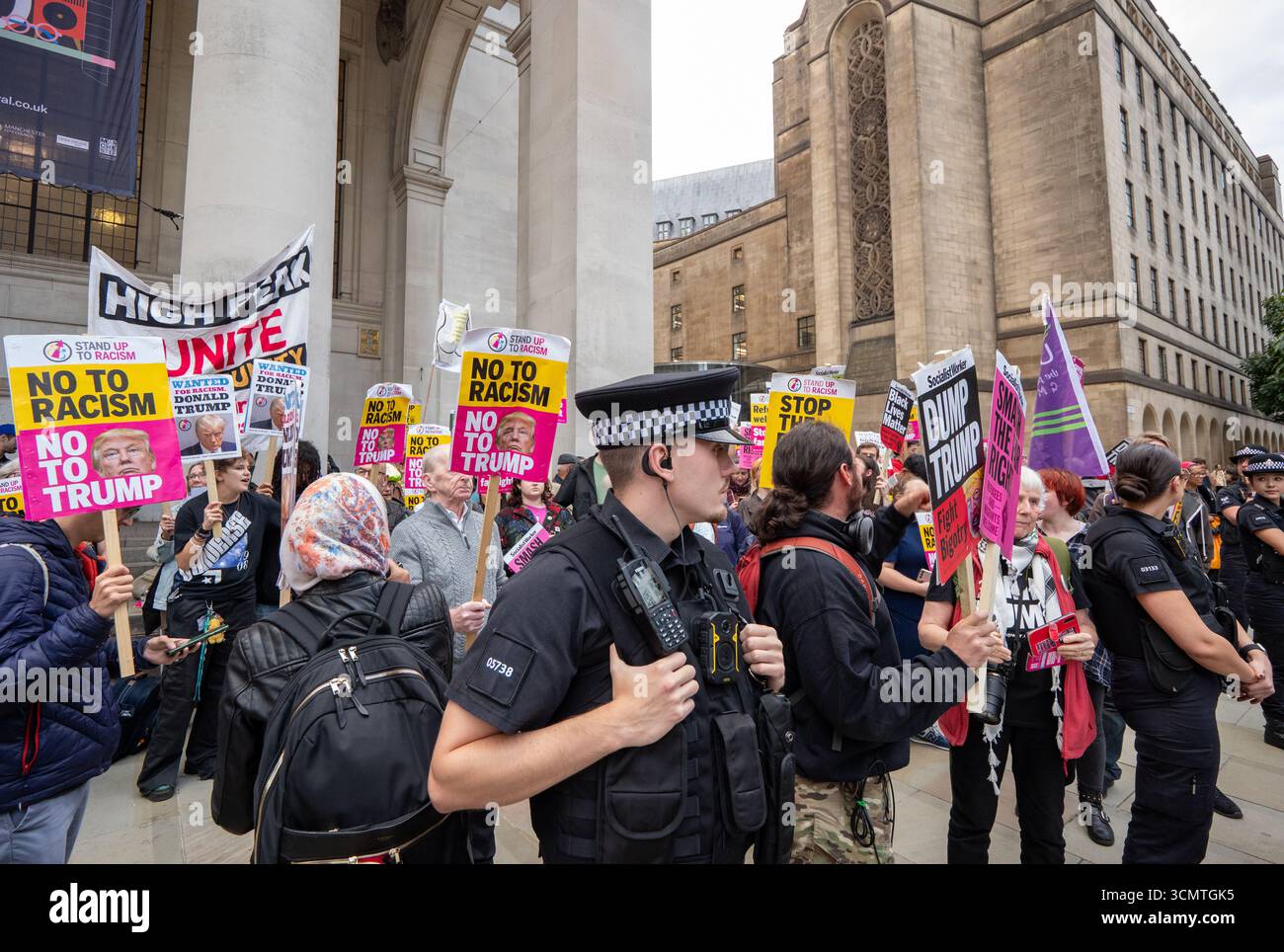 Anti trump supporters gathered in St Peters square to protest against ...