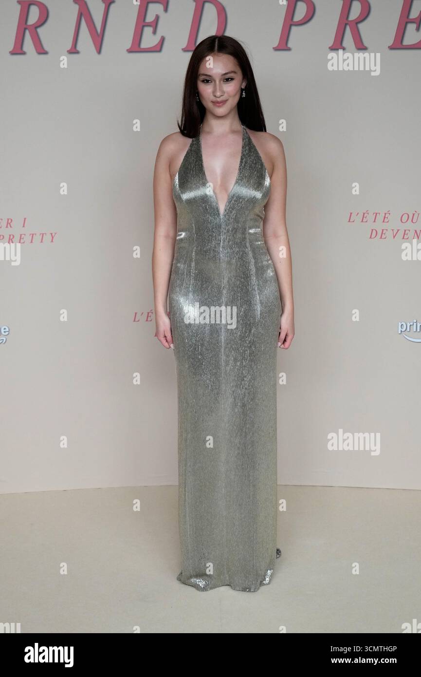 Lola Tung attends "The Summer I Turned Pretty" third and final season French premier in Paris ...