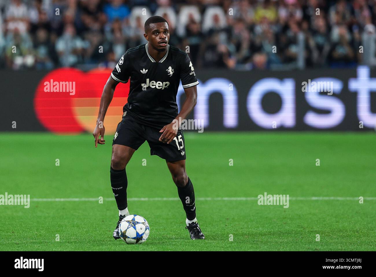 Pierre Kalulu of Juventus FC seen in action during UEFA Champions ...