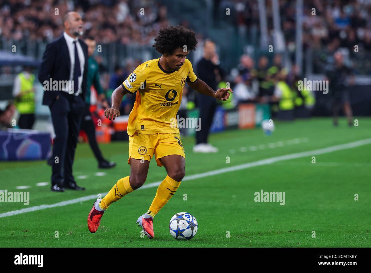 Karim Adeyemi of Borussia Dortmund seen in action during UEFA Champions ...