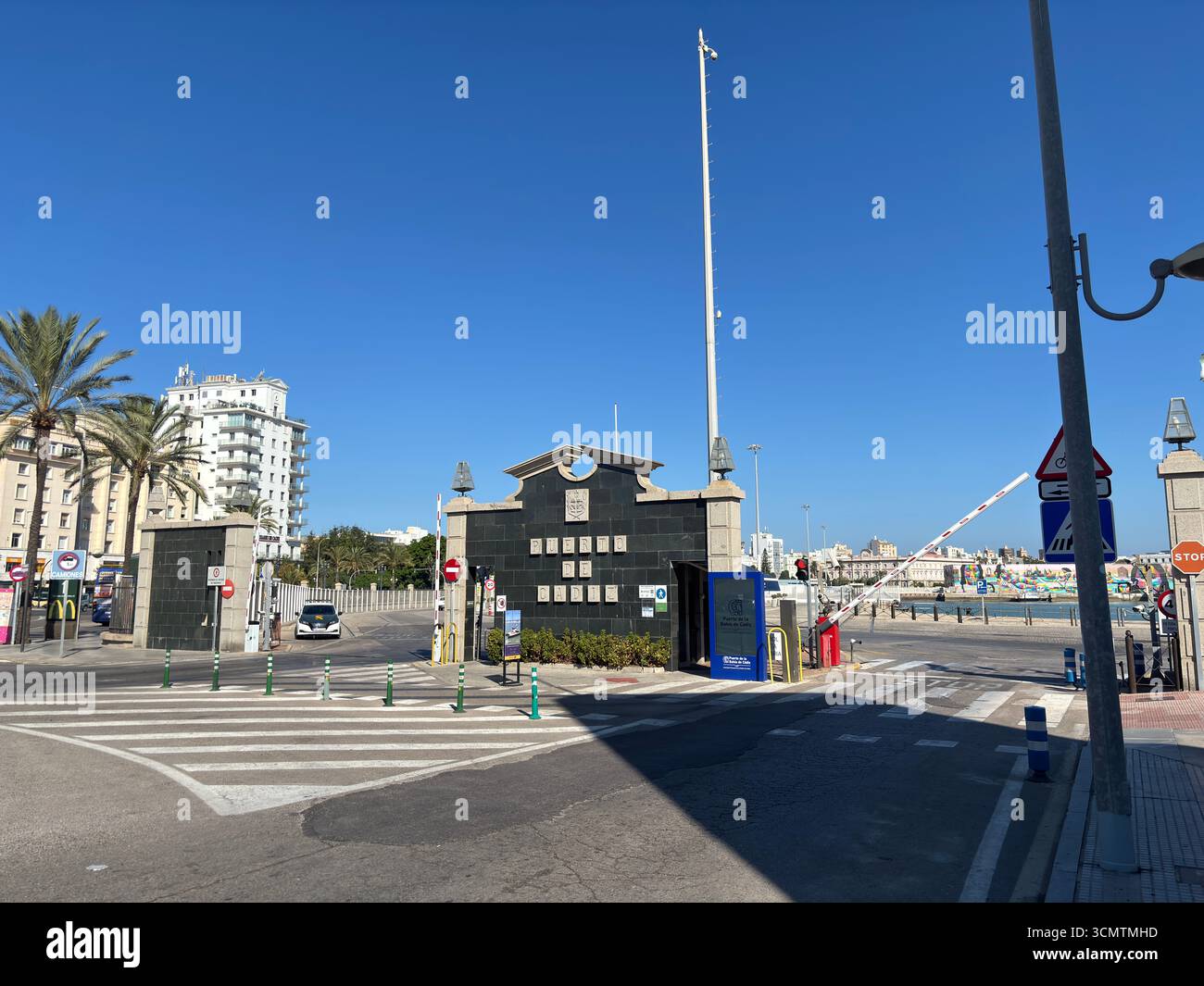 Puerta de Tierra entrance gate in Cadiz, Spain, featuring neoclassical ...