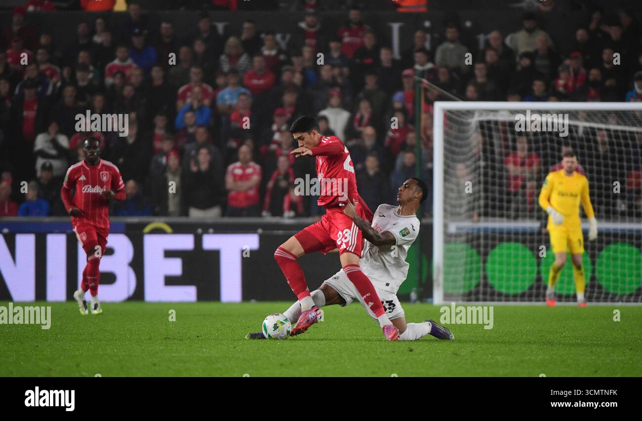 17th September 2025; Swansea.com Stadium, Swansea, Wales; EFL Carabao ...