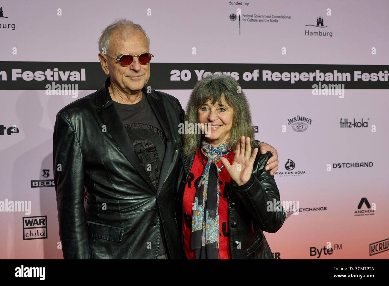 17 September 2025, Hamburg: Suzi Quatro, singer, and her husband Rainer ...