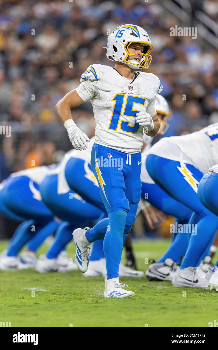Los Angeles Chargers wide receiver Ladd McConkey (15) against the Las ...