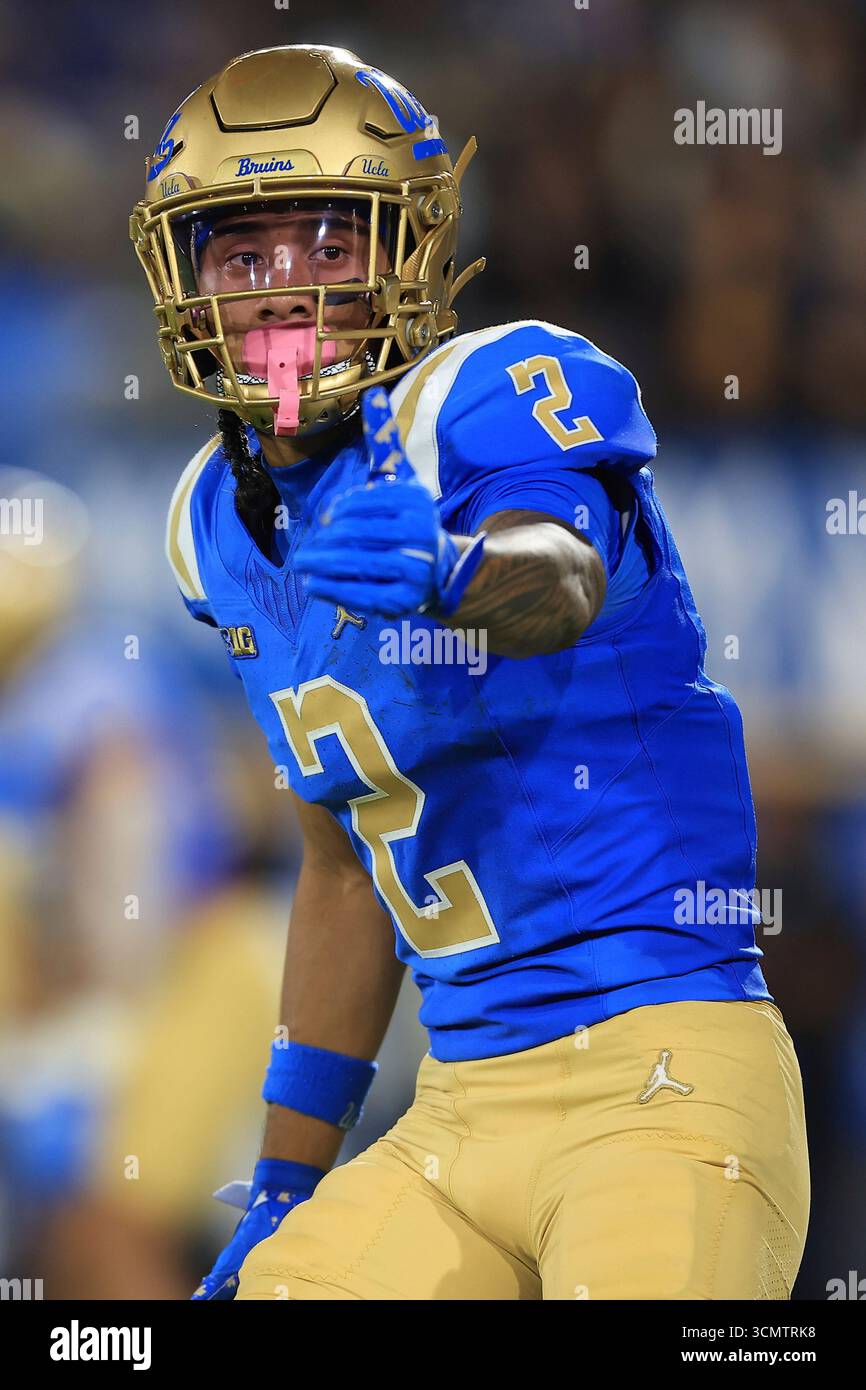PASADENA, CA - SEPTEMBER 12: UCLA Bruins wide receiver Titus Mokiao ...