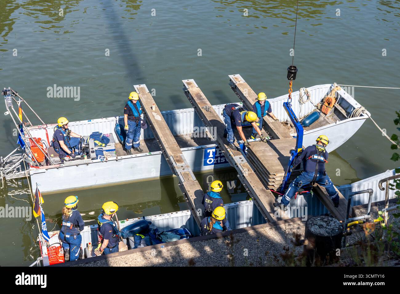 Construction of a multi-purpose pontoon by the Water Hazards Specialist ...