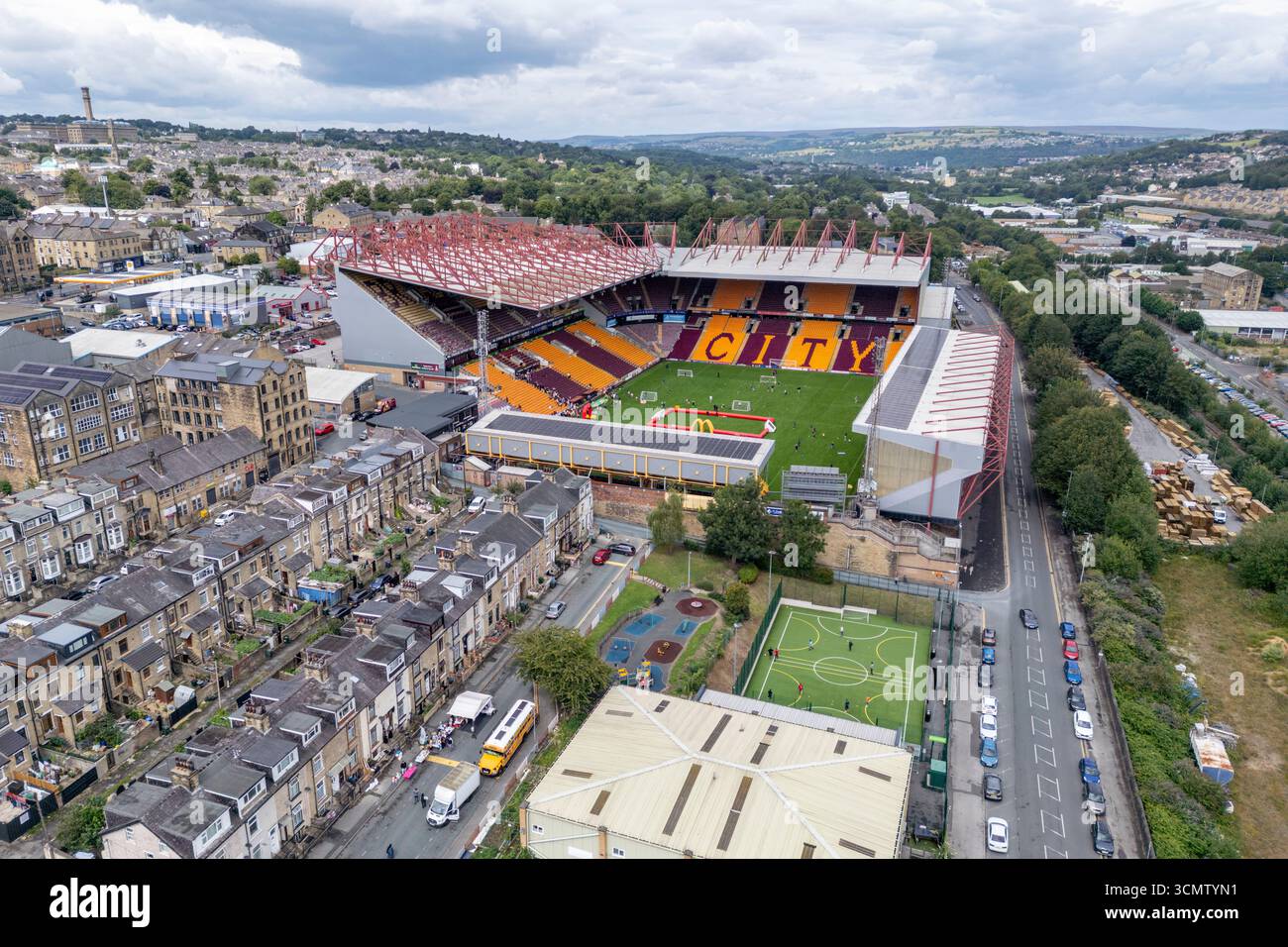Aerial view of Valley Parade, home ground of Bradford City AFC ...