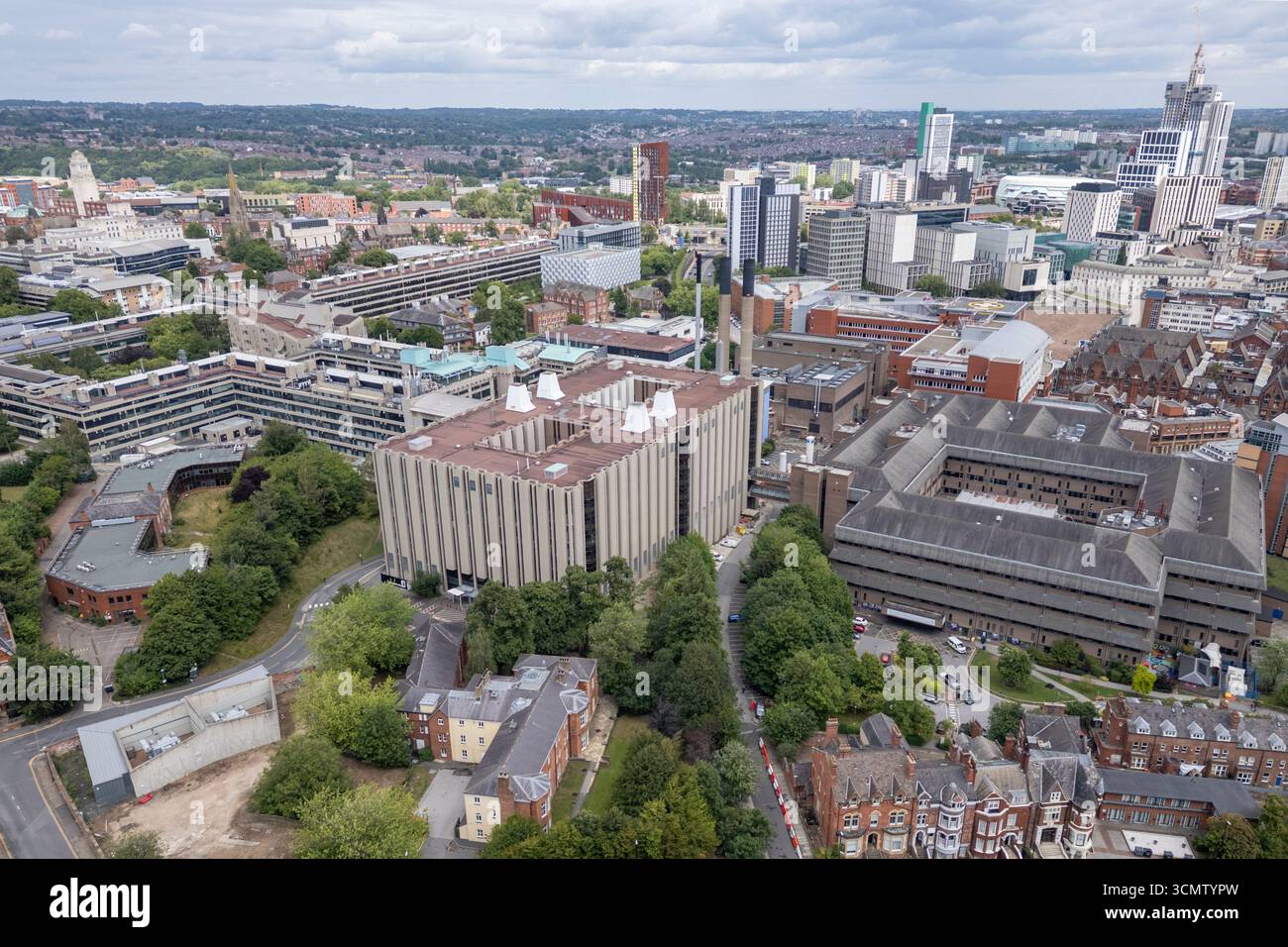 Aerial view of Leeds General Infirmary, Leeds, West Yorkshire, UK Stock ...