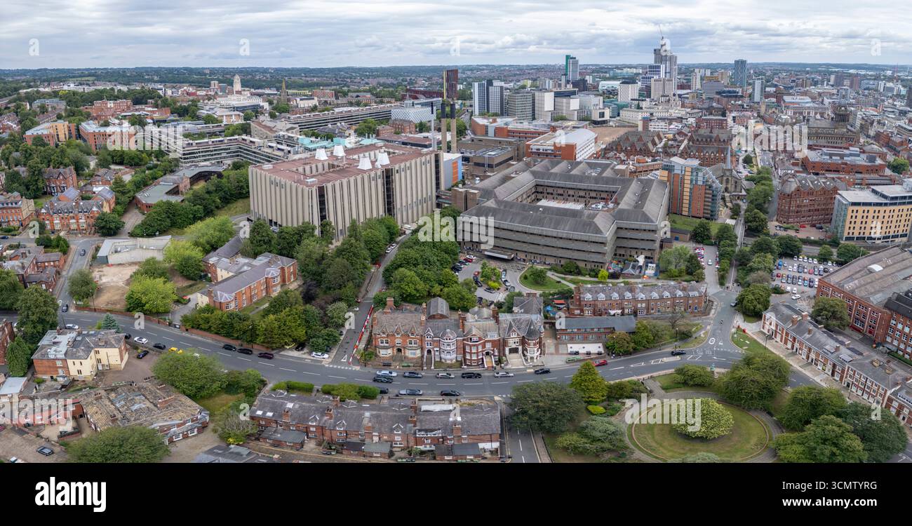 Panoramic aerial view of Leeds General Infirmary, Leeds, West Yorkshire ...