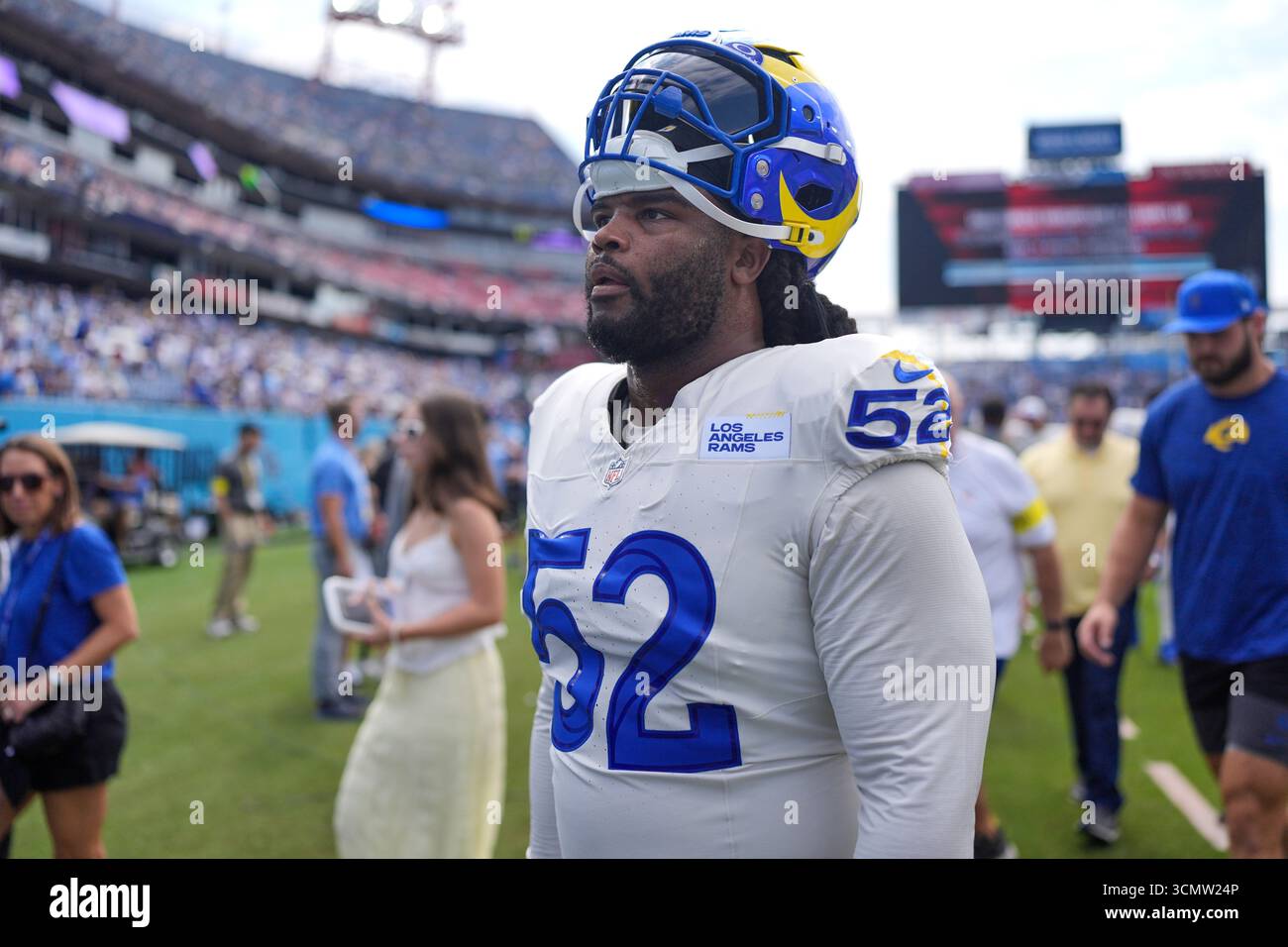Los Angeles Rams defensive end Larrell Murchison (52) before an NFL ...
