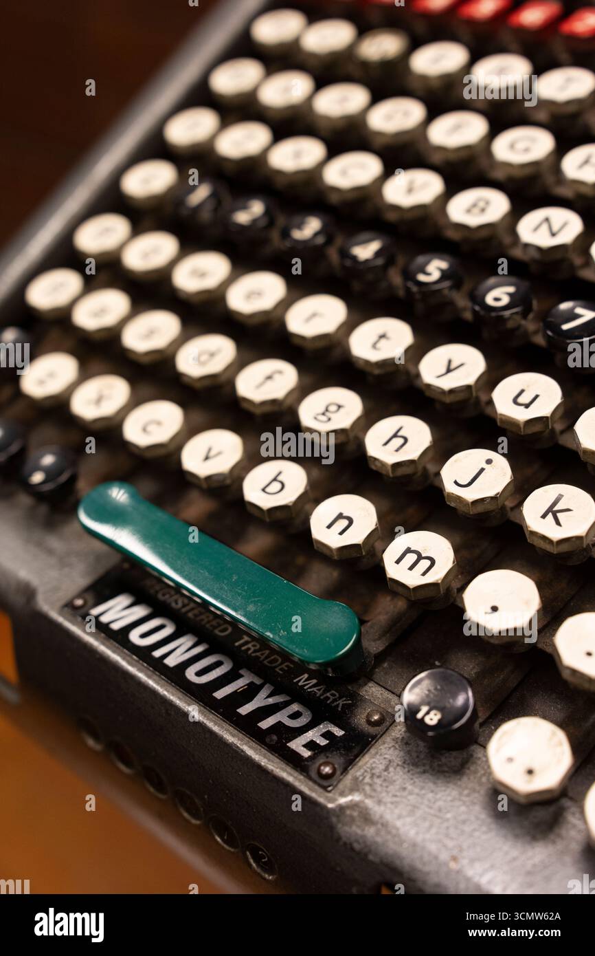 A Monotype keyboard, used for typesetting, at the St Bride Foundation ...