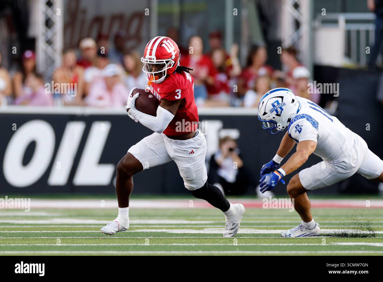 BLOOMINGTON, IN - SEPTEMBER 12: Omar Cooper Jr. #3 of the Indiana ...