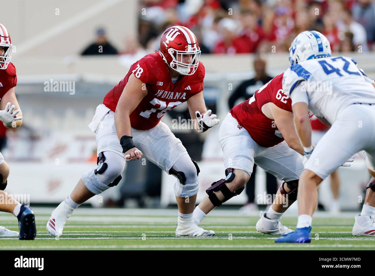 BLOOMINGTON, IN - SEPTEMBER 12: Pat Coogan #78 of the Indiana Hoosiers ...