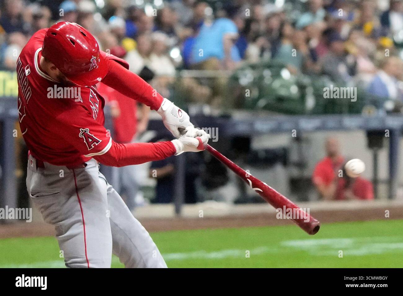 Los Angeles Angels' Taylor Ward hits a home run during the fourth ...