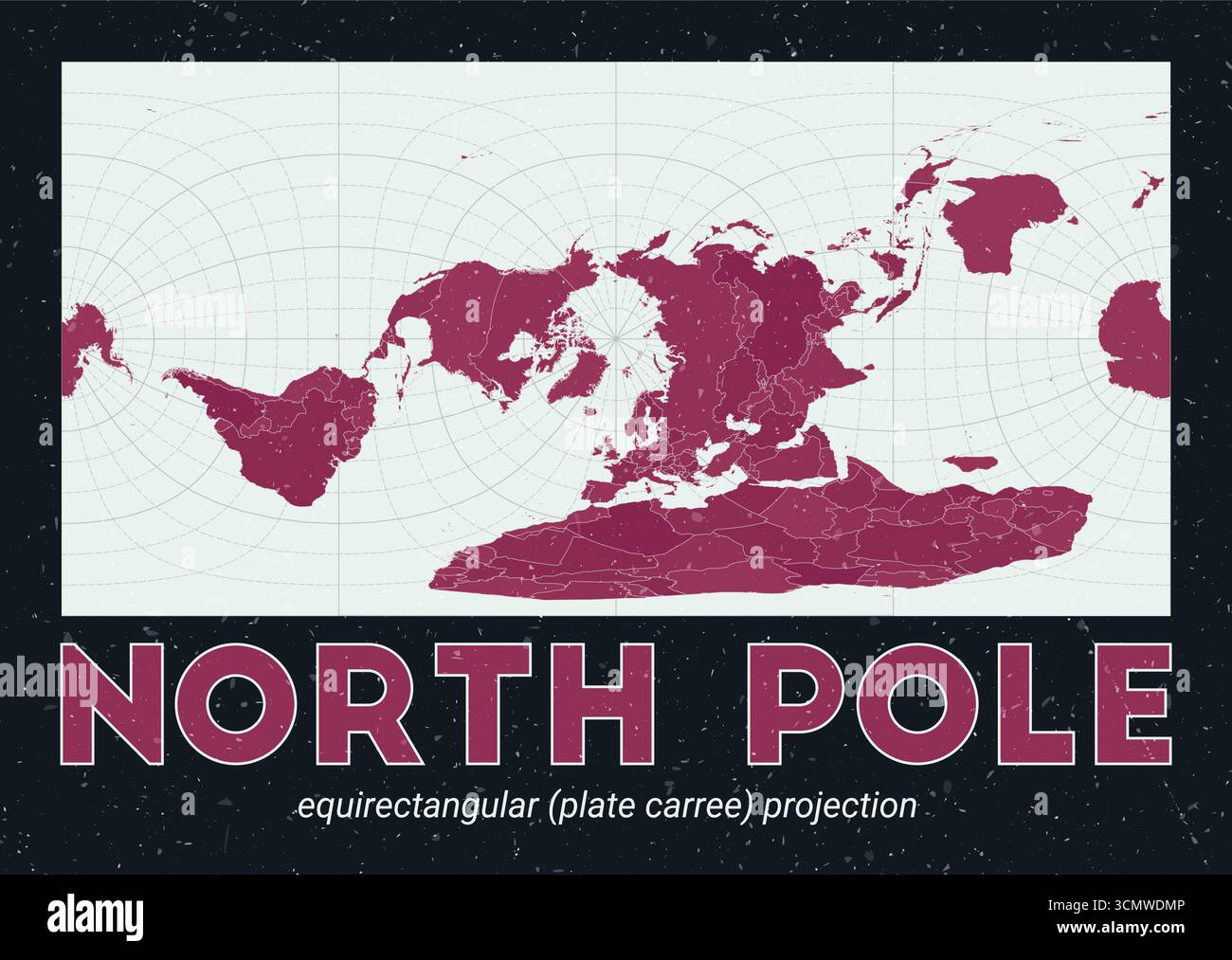 North pole map hi-res stock photography and images - Alamy