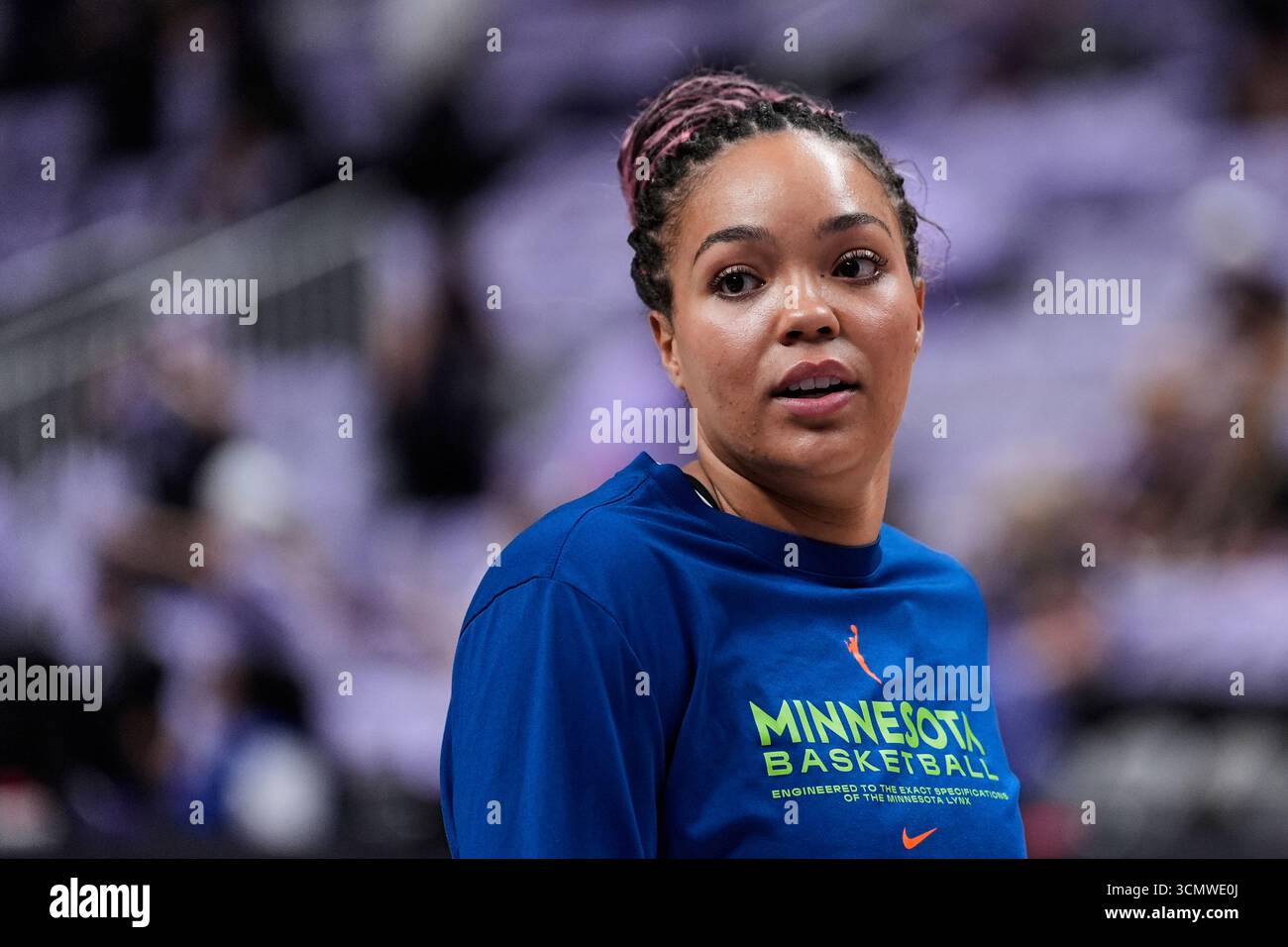 Minnesota Lynx forward Napheesa Collier warms up before Game 2 in the ...