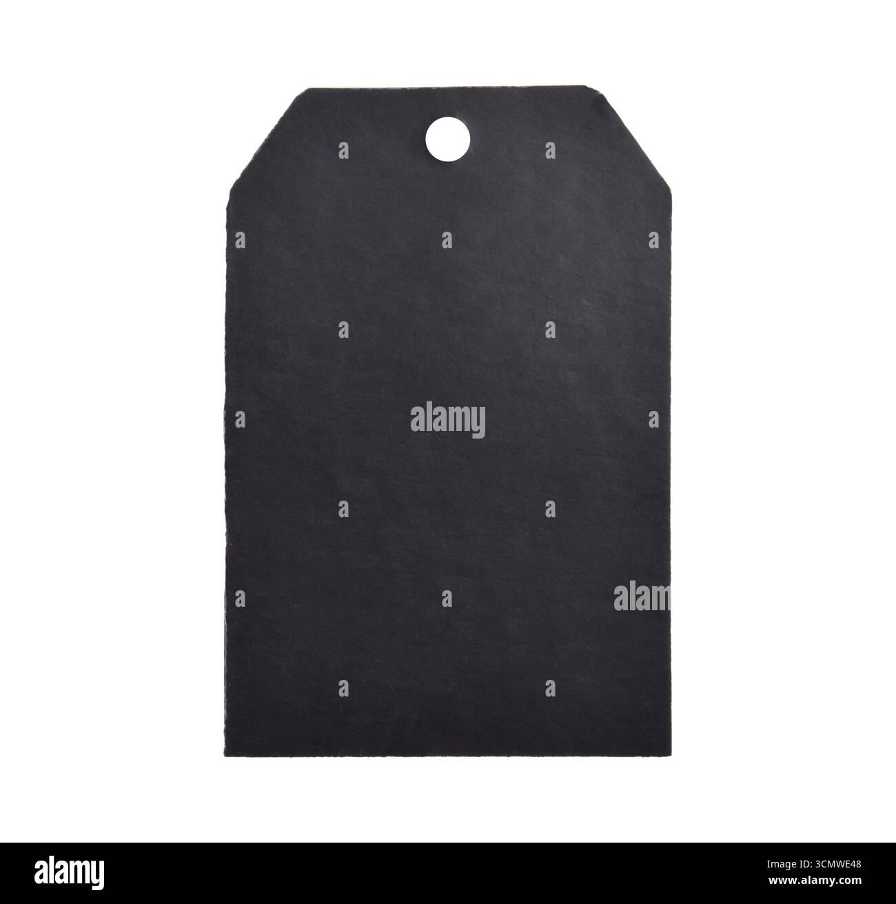 Black paper tag with string isolated on white background Stock Photo ...