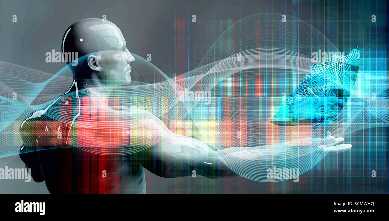 Digital Transformation Concept With Futuristic Human Technology ...